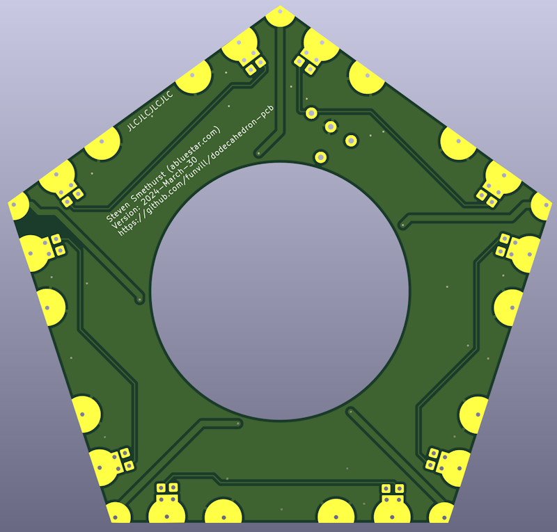 Dodecahedron PCB Design - A Blue Star